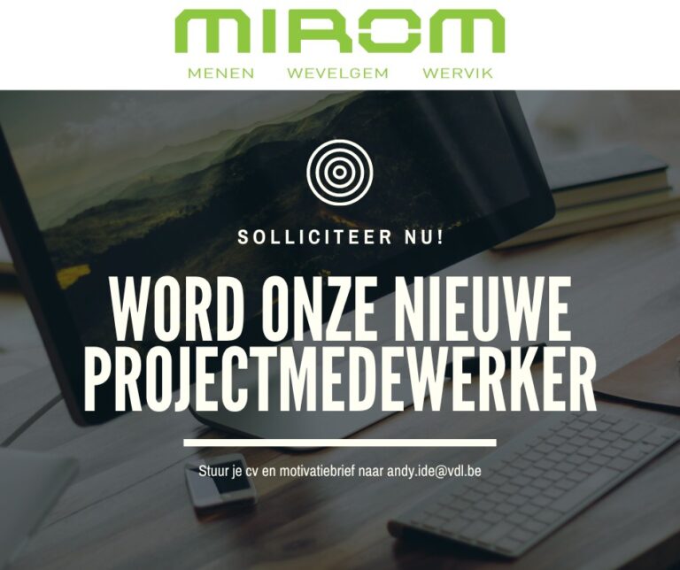 VACATURE Projectmedewerker openbare netheid - Mirom Menen